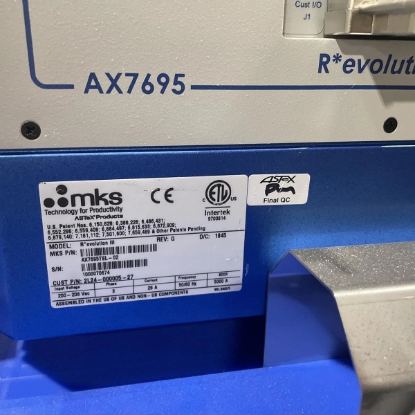 MKS RPS AX7695 | Remote Plasma Source 远程等离子体源 - 技术手册与选型指南 - 山西鑫业达